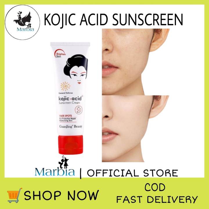 100% Very Effective Original KOJIC ACID COLLAGEN WHITENING SUNSCREEN CREAM SPF 50 - Face Whole ...