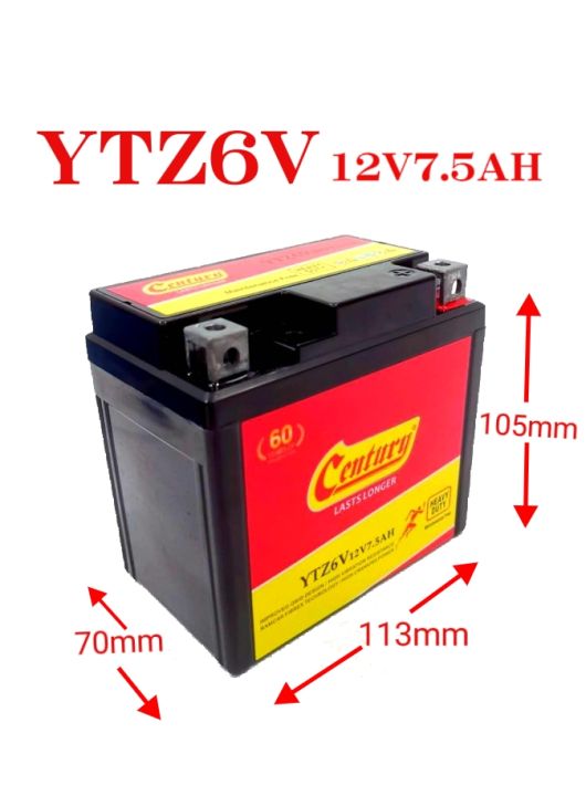 YTZ6V BATTERY GEL (12V7.5AH) HONDA RS150 / VARIO / ADV 150 / VARIO 160 ...
