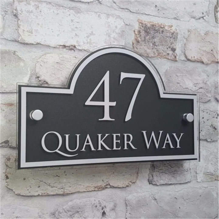 Customized House Number Plate Modern House Address Door Number Door ...