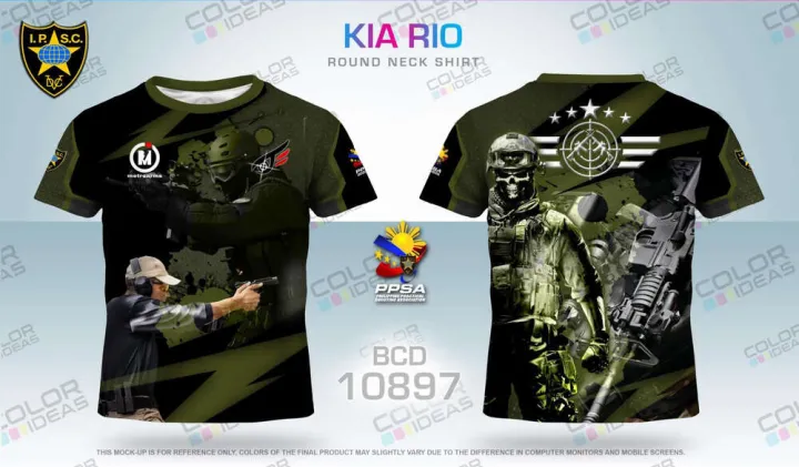04022 3D print Tshirt philippine PPSA tactical High quality full ...