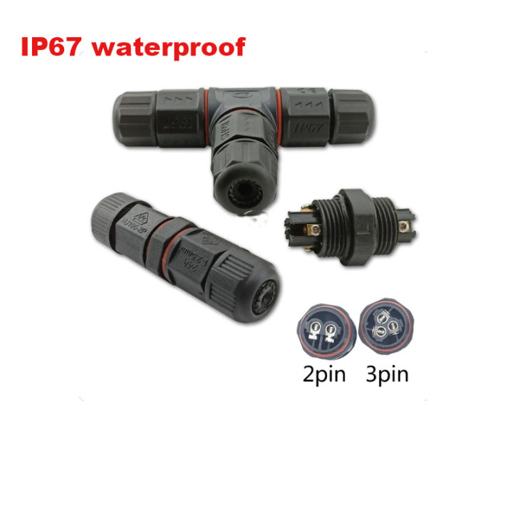 IP67 Waterproof Connector 2 Pin 3 Pin I/T Shape Electrical Terminal ...
