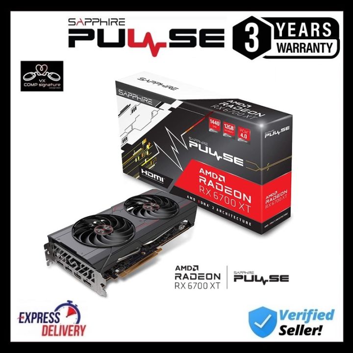 SAPPHIRE PULSE RADEON RX 6700 XT GAMING OC 12G GDDR6 RX6700XT [11306-05 ...