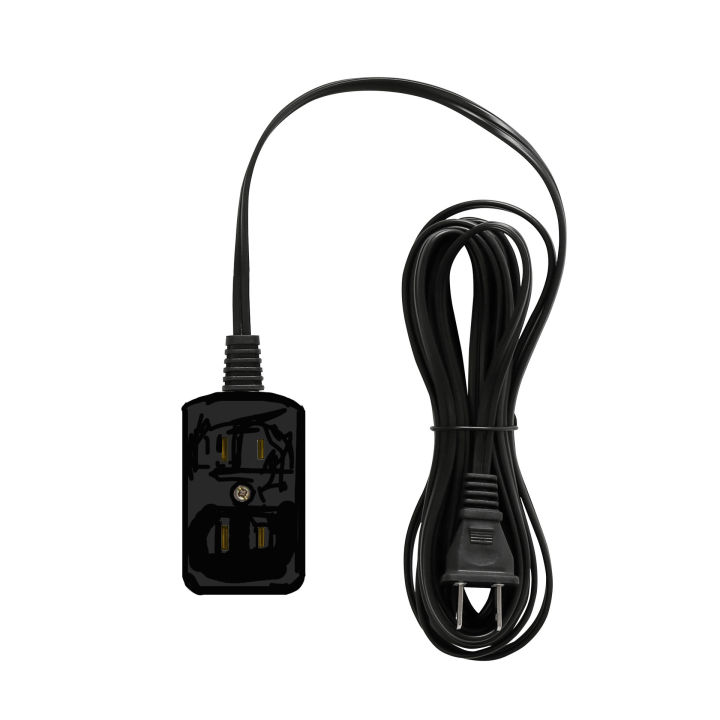Moveable Extension 2/3/4 Outlet Extension Cord Wire Black Multi ...