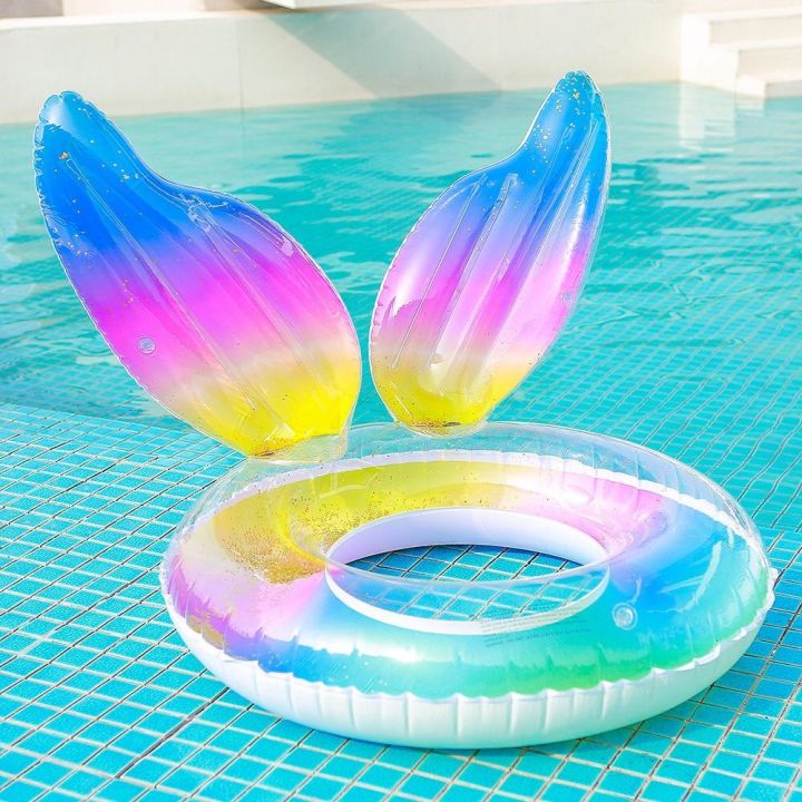 ICE Rainbow Mermaid Swimming Ring Pool Float Swim Safety Training for ...