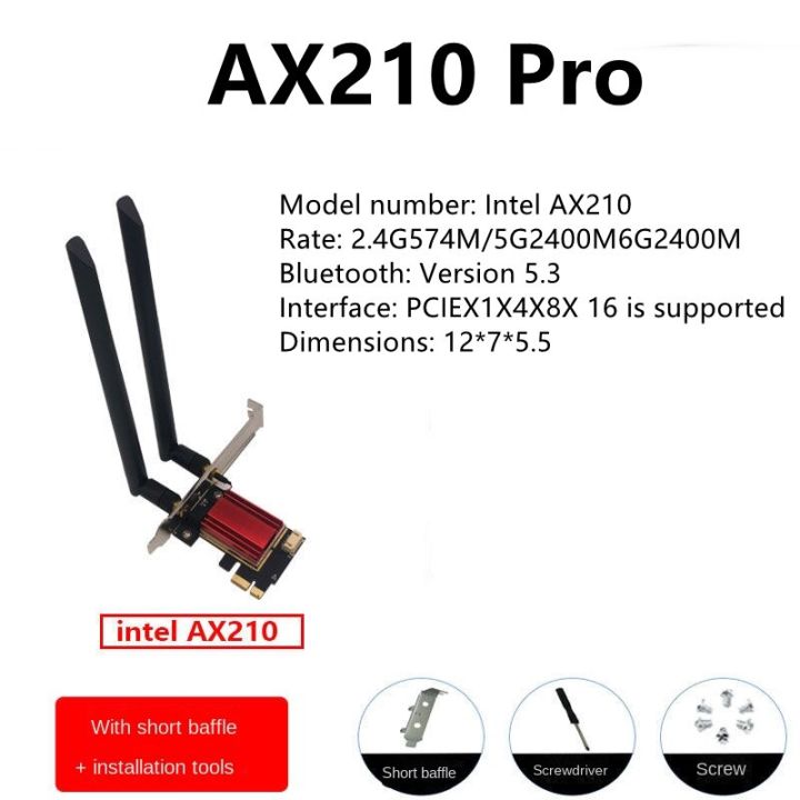 Card Mạng Không Dây Gigabit PCI-E Intel AX210 Pro 2 Băng Tần 5G Để Bàn ...