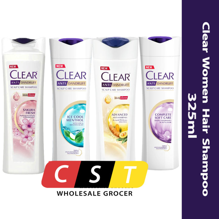 Clear Women Hair Shampoo 325ml (Anti-Hairfall / Ice Cool Mentol ...