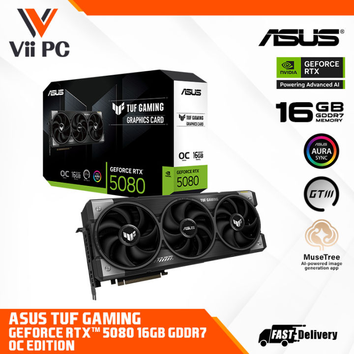 ASUS TUF Gaming GeForce RTX™ 5080 RTX 5080 / 5080 16GB GDDR7 OC Edition ...