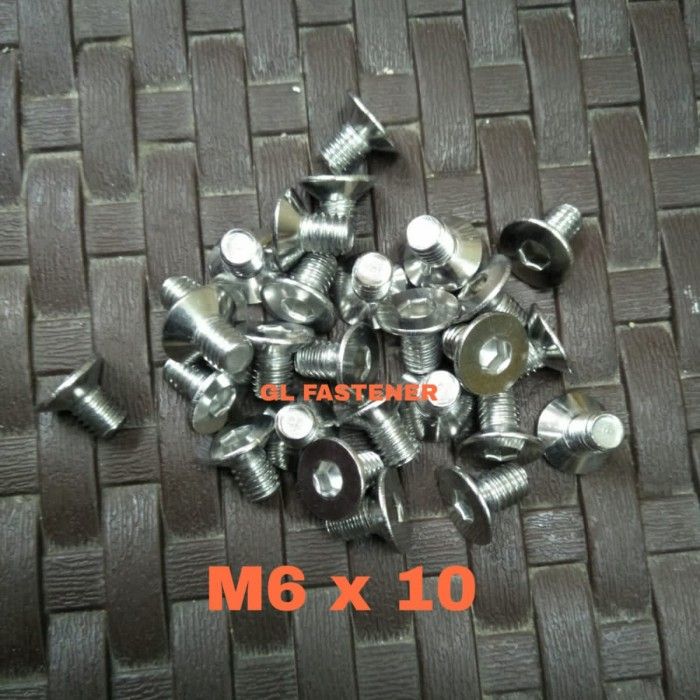 Verseng L Stainless steel 304 M6 x 10 Countersunk Baut JFL VL SUS 304 | Lazada Indonesia