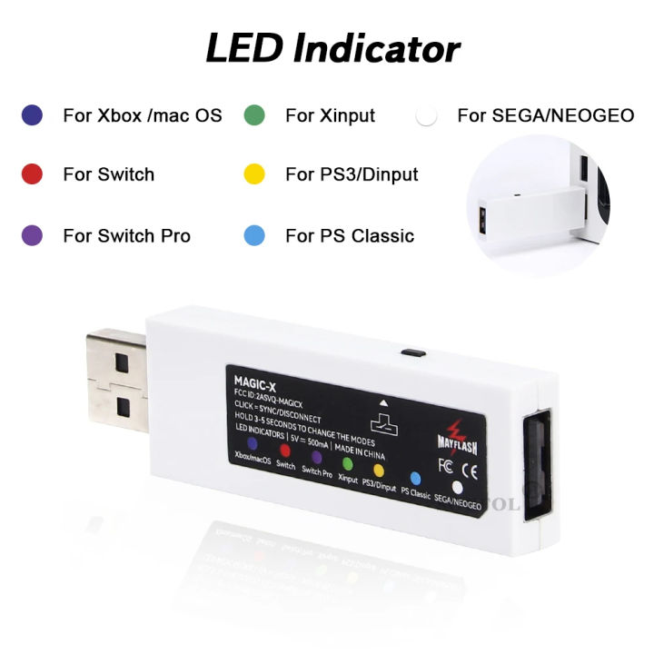 ใหม่ Mayflash MAGIC-X บลูทูธไร้สายรองรับสวิตช์ PS5 PS4จอยเกมสำหรับ Xbox ...