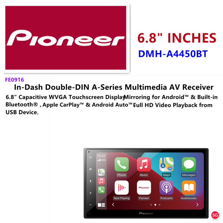 PIONEER DMH-A4450BT DECKLESS MEDIA RECEIVER | Lazada Singapore