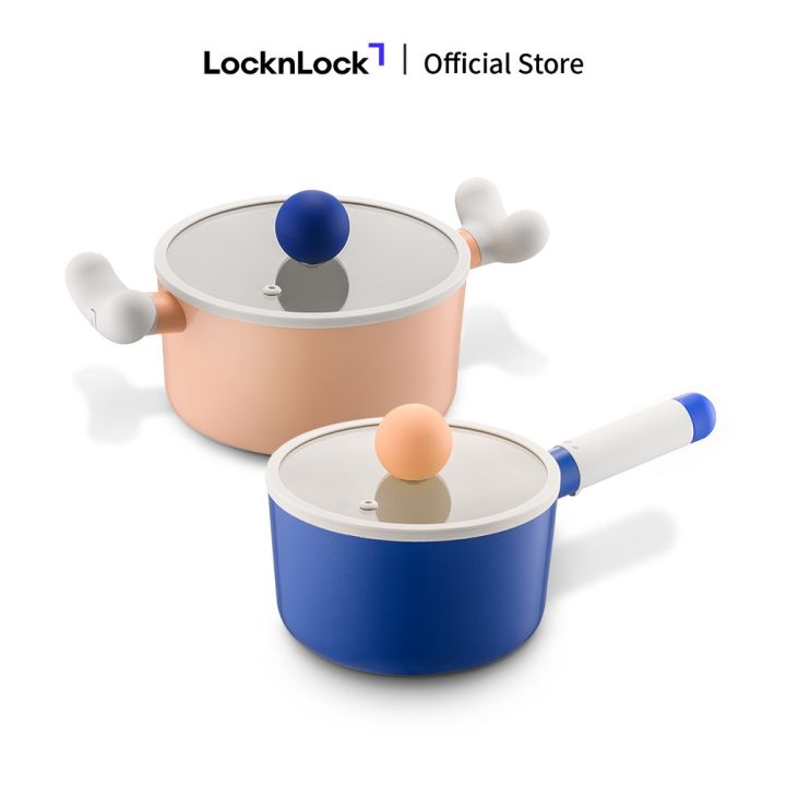 Bộ 2 sản phẩm Nồi,chảo nhôm chống dính phủ ceramic LocknLock Rolling ...