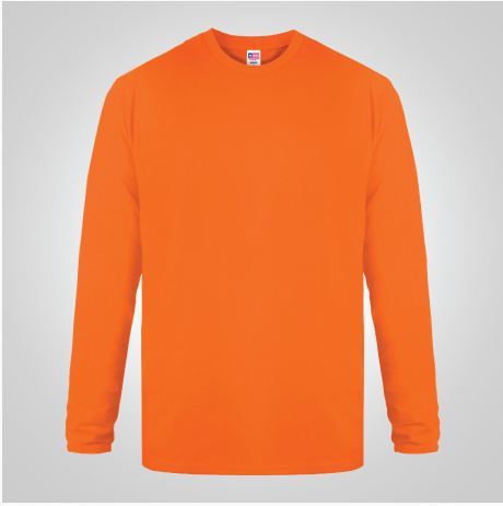 Baju Kaos Polos Warna Orange Lengan Panjang Bahan Katun | Lazada Indonesia