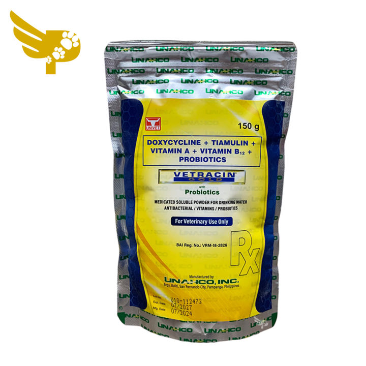 VETRACIN GOLD 150g - ANTIBACTERIAL - VITAMINS - For Pigs, Swine ...