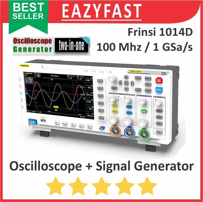 Oscilloscope Digital 2 in 1 Function Generator Frinsi 1014D Osiloskop ...