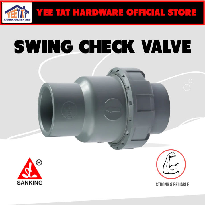 [ SANKING ] Single Union Swing Check Valve UPVC/EPDM ANSI/SCH 80 150PSI ...