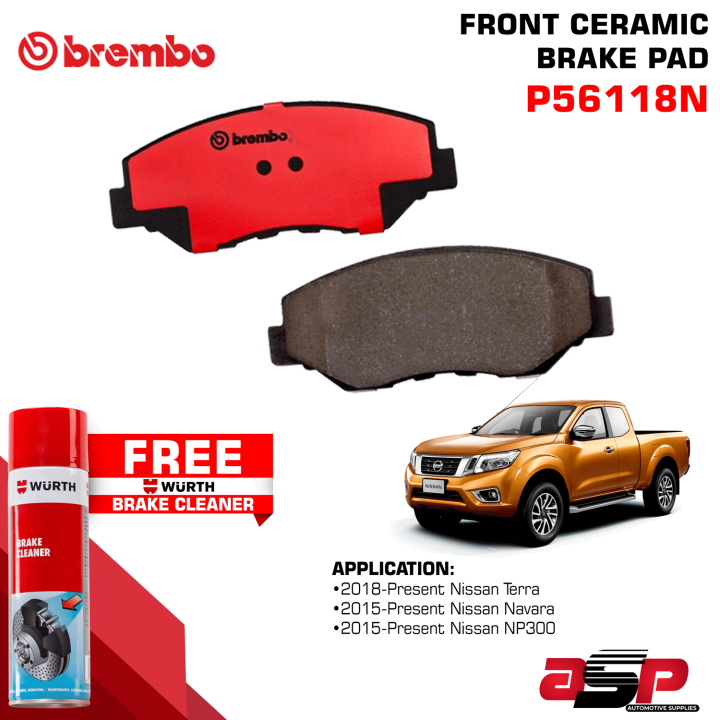 Brembo P56118N Ceramic Front Brake Pads for 2015 - Present Nissan ...