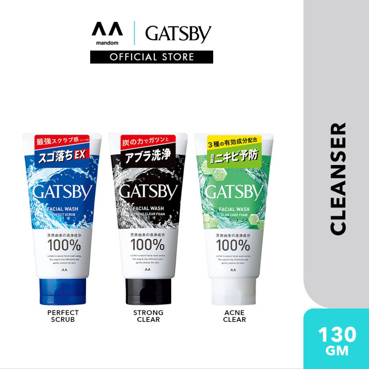 GATSBY Facial Wash 130g (mens face wash, face wash, mens face set) | Lazada