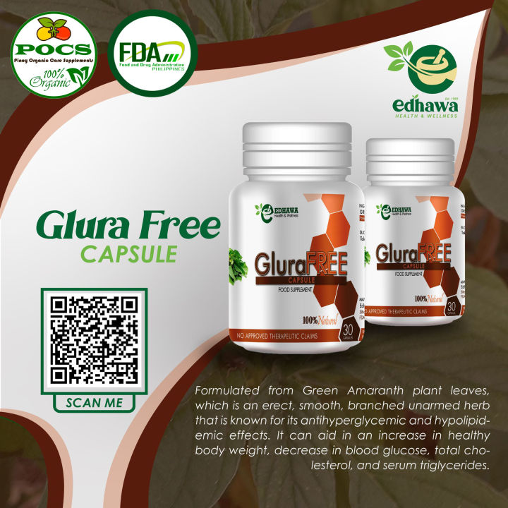 POCS Edhawa Glura Free Diabetis 30pcs per Bottle Supplement Pancreas ...