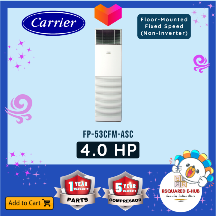 Carrier Floor Mounted Non-Inverter Air Conditioner 3D Airflow High ...