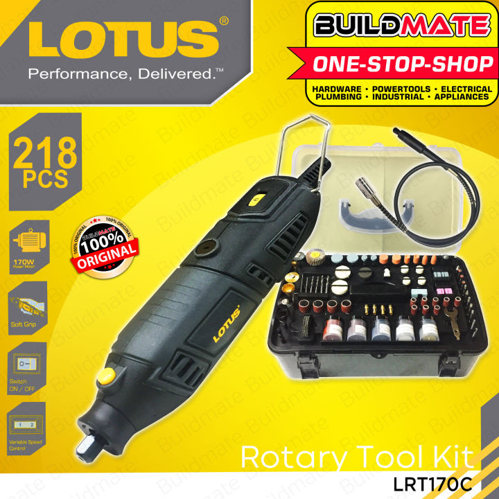 Lotus Rotary Tool Mini Die Grinder with 218 PCS Accessories and Case ...