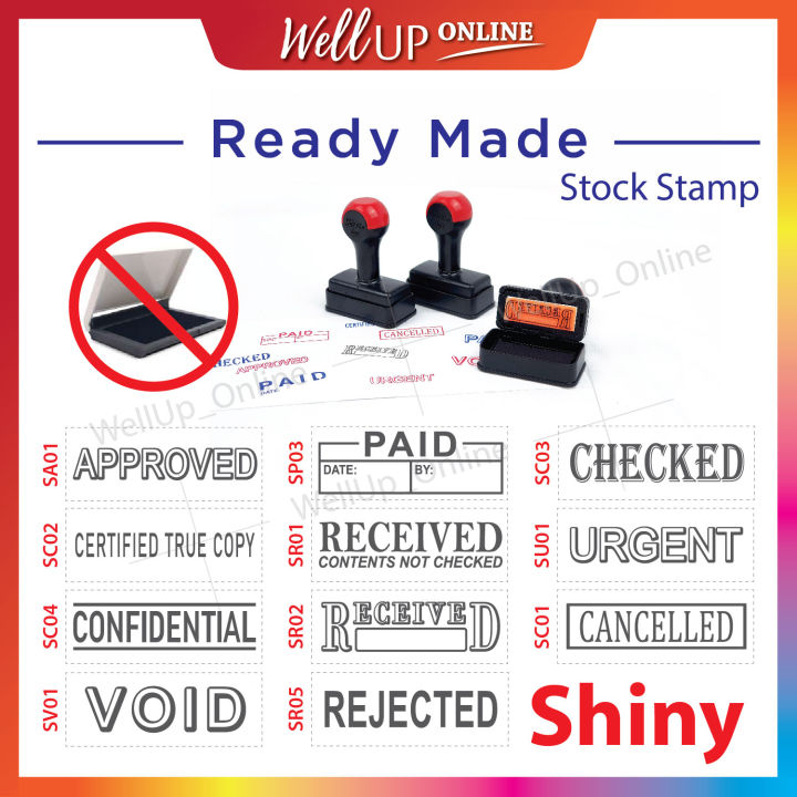 Ready Made Office Stamp - Stock Stamp with INK | Lazada