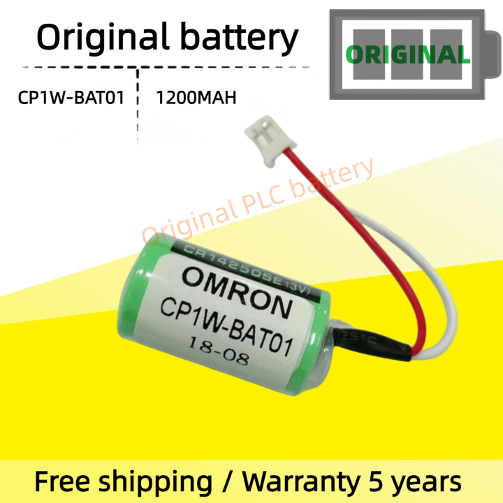 Original Omron CP1W-BAT01 CR14250SE-R battery 3V PLC CP1E/CP1H/CP1L ...