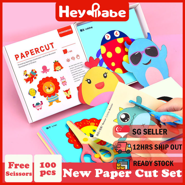 DIY paper cutting toy for kids. Art craft theme set. Early learning ...