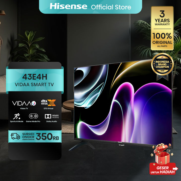 Hisense 43 inch - 43E4H Vidaa U5 system - Smart TV FHD - Bezelless ...