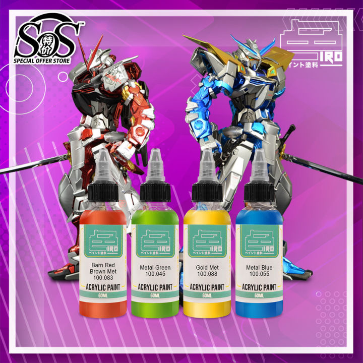 Acrylic Paint 60ml IRO Paint Solvent Based Airbrush Pre-thinned Paint ...