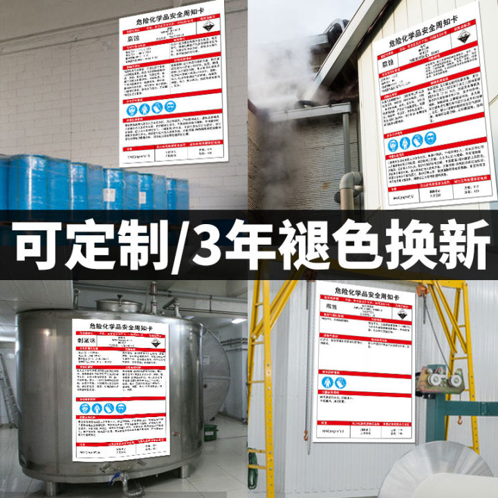 Hazardous chemicals safety knowledge card warehouse hazardous chemicals ...