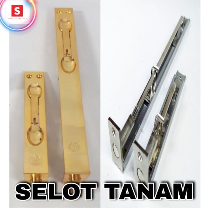 Selot Grendel Tanam Pintu Dua (Putih/Kuning) | Lazada Indonesia
