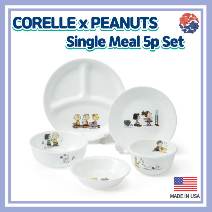 CORELLE x PEANUTS Single Meal 5p Set The Home Edition/Corelle USA set ...