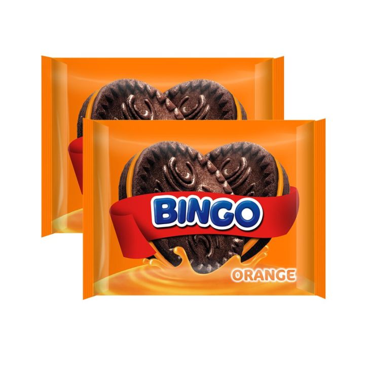 Bingo Orange filled Choco Sandiwch Cookies 28g x 10 - Pack of 2 | Lazada PH