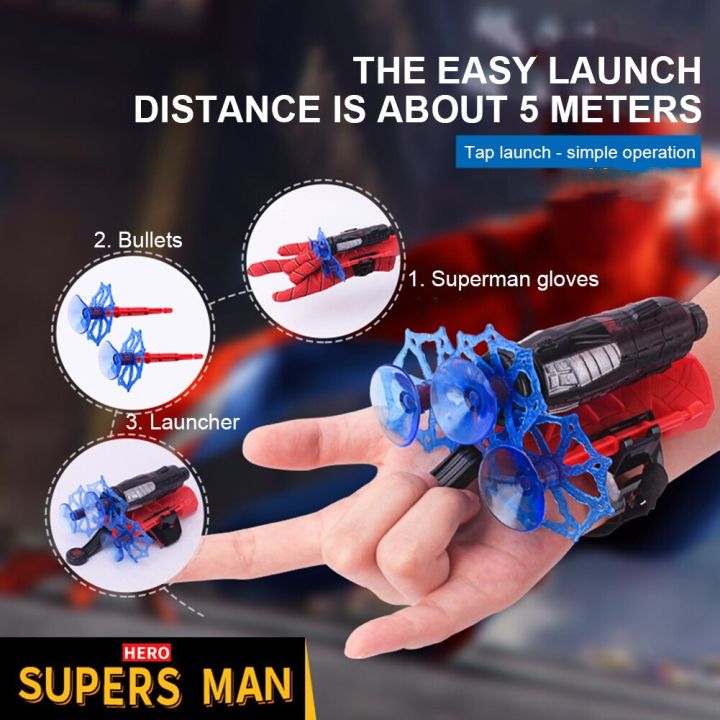 kid's Spider-Man Web Launcher Toy Boy Dart Launcher Toy Lootbag Filler ...