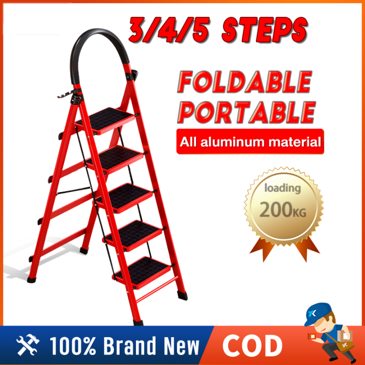 4/5/6 Tier Foldable Household Ladder Folding Ladder Herringbone ...