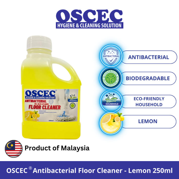 OSCEC® Antibacterial Floor Cleaner ( Lemon ) 250ml / Antibacterial ...