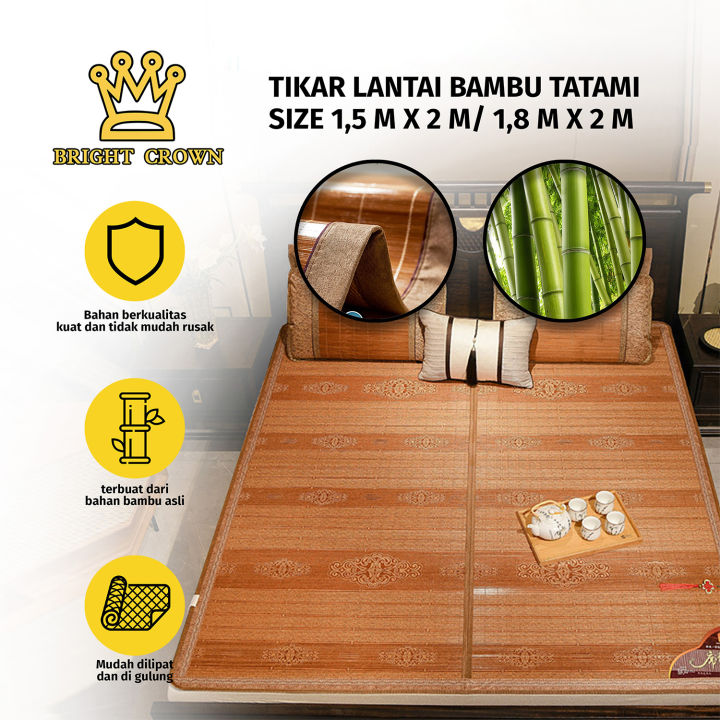 Bright Crown FREE BAG Tikar Bambu Tatami / TIkar Lipat Bambu Tatami 2 ...