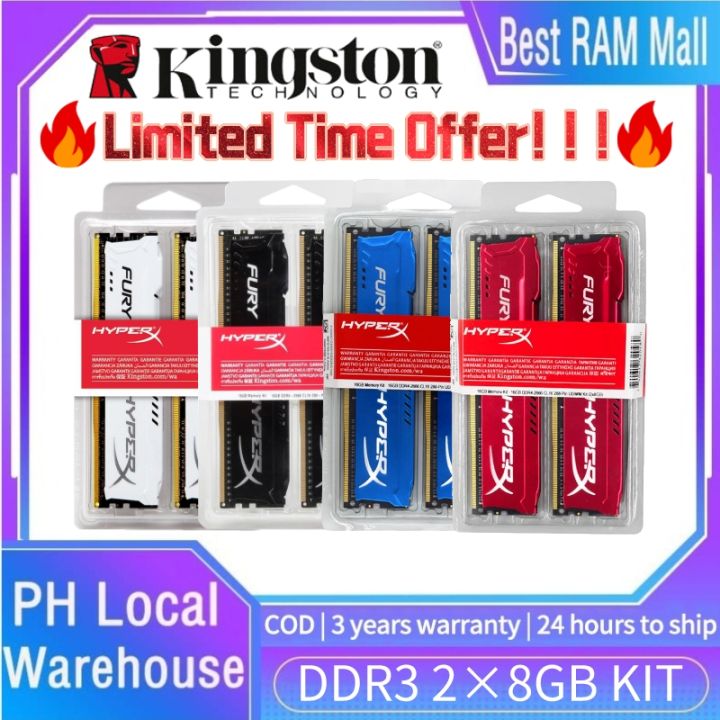 【free Shipping】original Kingston Hyperx Fury Ddr3 Ram 16gb 2×8gb Kit