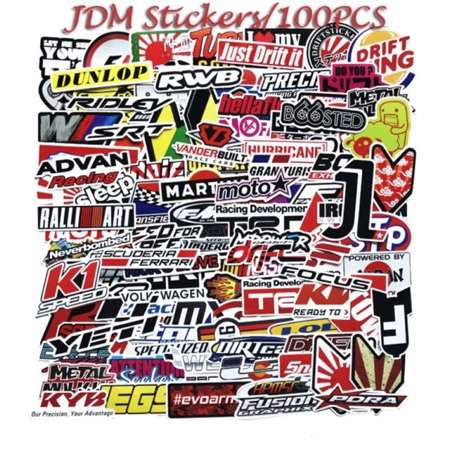 1set/100Pcs JDM car motorcycle helmet sticker A-61 | Lazada PH