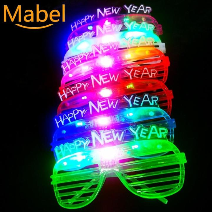SDFBN Number Letter 2026New Year Glow Glasses Square/Love Heart Shape ...
