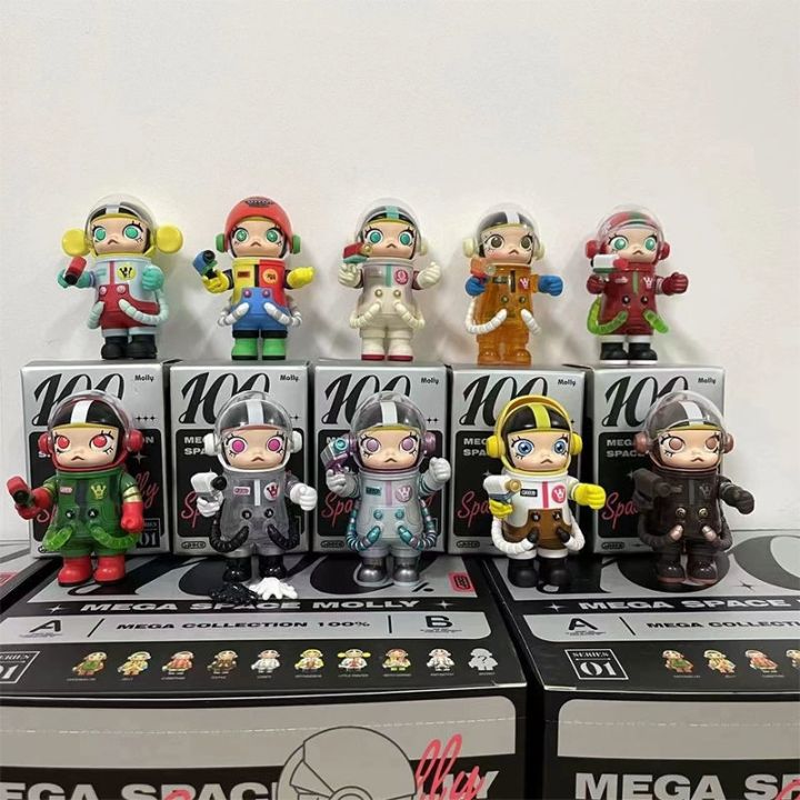 POPMART MEGA Collection Series 100 SPACE MOLLY Anniversary Blind Box ...