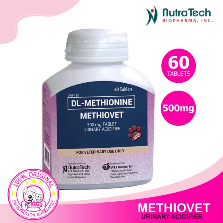 NUTRATECH METHIOVET URINARY ACIDIFIER 500MG 60 TABLET | Lazada PH