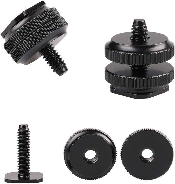 Selens Camera Hot Shoe Mount, 1/4" 3/8" Mount Adapter Tripod Screw ...