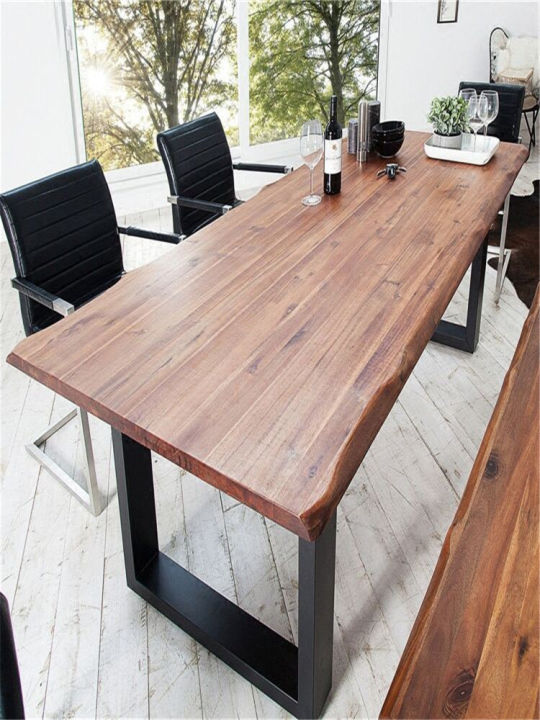 Loft solid wood conference table now American office negotiation table ...