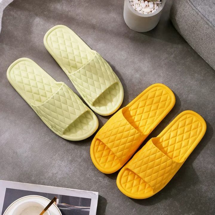 Women's plain press embossed slop indoor rubber slipper 275# | Lazada PH