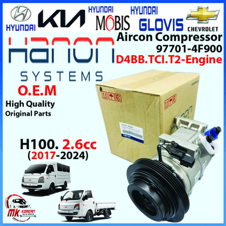 [HANON] Aircon Compressor for H100(2017-2024). 2.6cc. D4BB.TCI. T2 ...