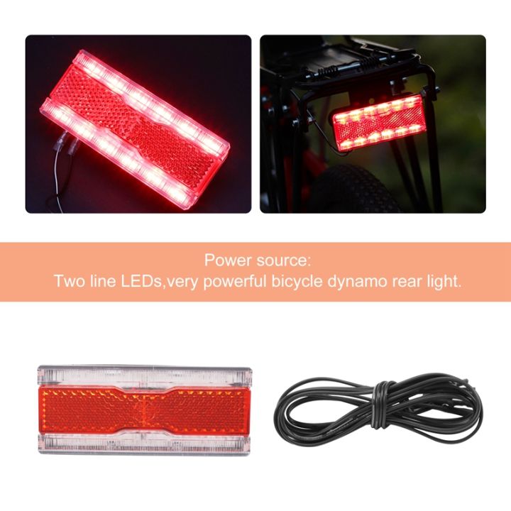 Bike Dynamo Rear Light with Parking Light AC 6V 0.5W LED Bicycle ...