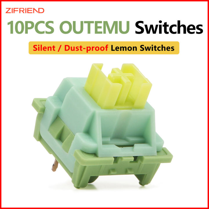 OUTEMU Switch 10PCS Silent Lemon Swtich 3-PIN Mechanical Keyboard ...