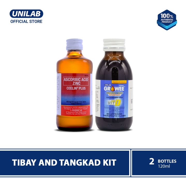 Tibay and Tangkad Kit: Ceelin Plus Syrup 120mL + Growee Syrup 120mL ...