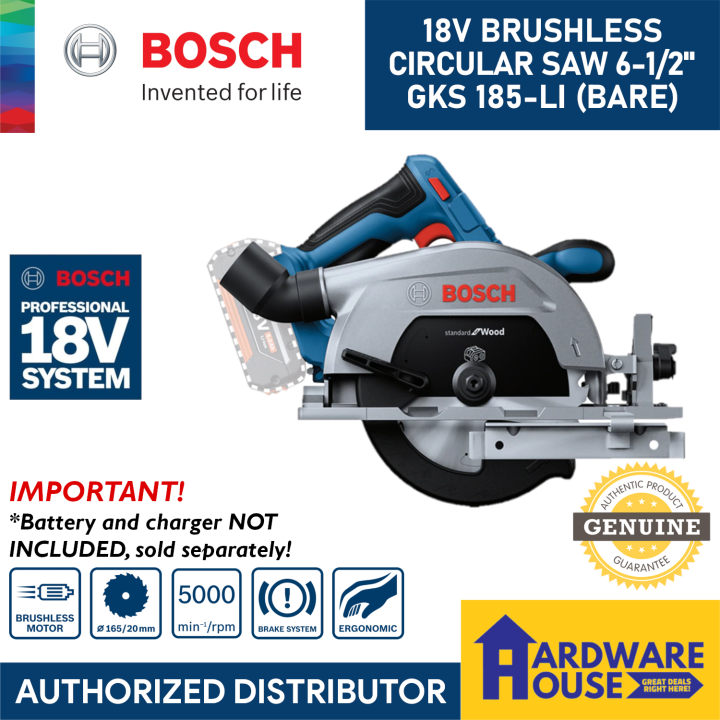 ORIGINAL Bosch 18V Brushless Circular Saw GKS 185 6-1/2" For Wood ...